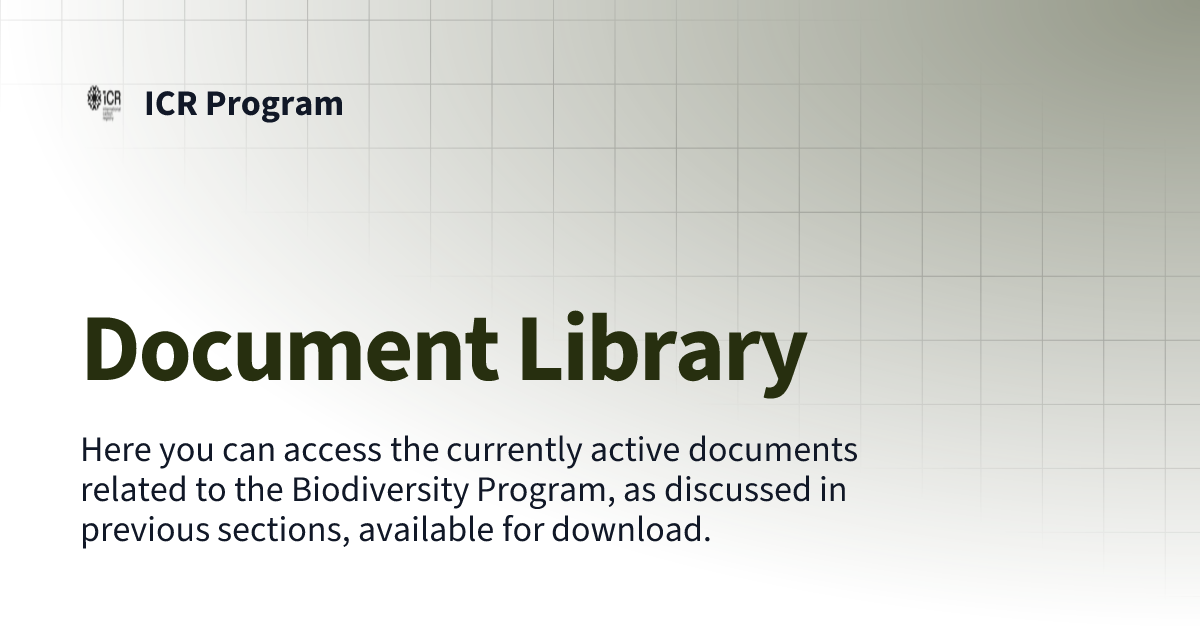 Document Library | ICR Program