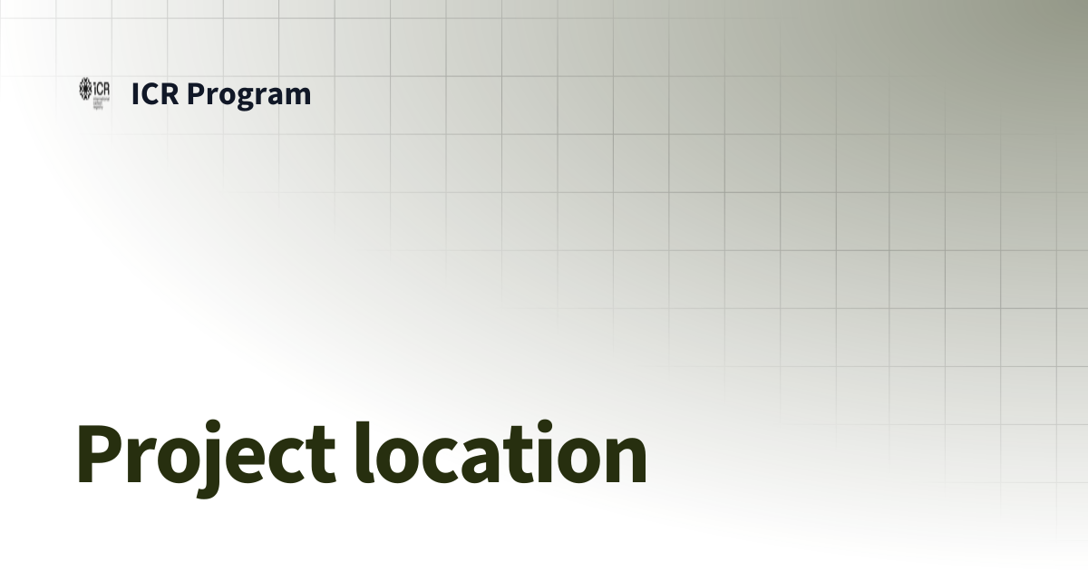 Project location | ICR Program