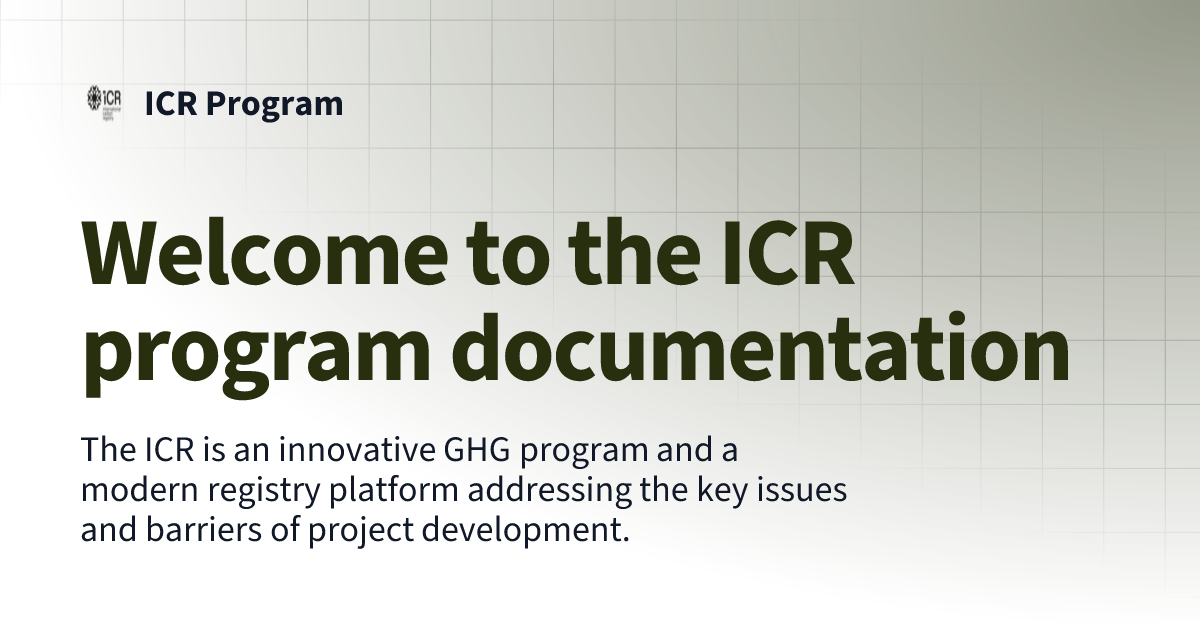 Welcome to the ICR program documentation | ICR Program