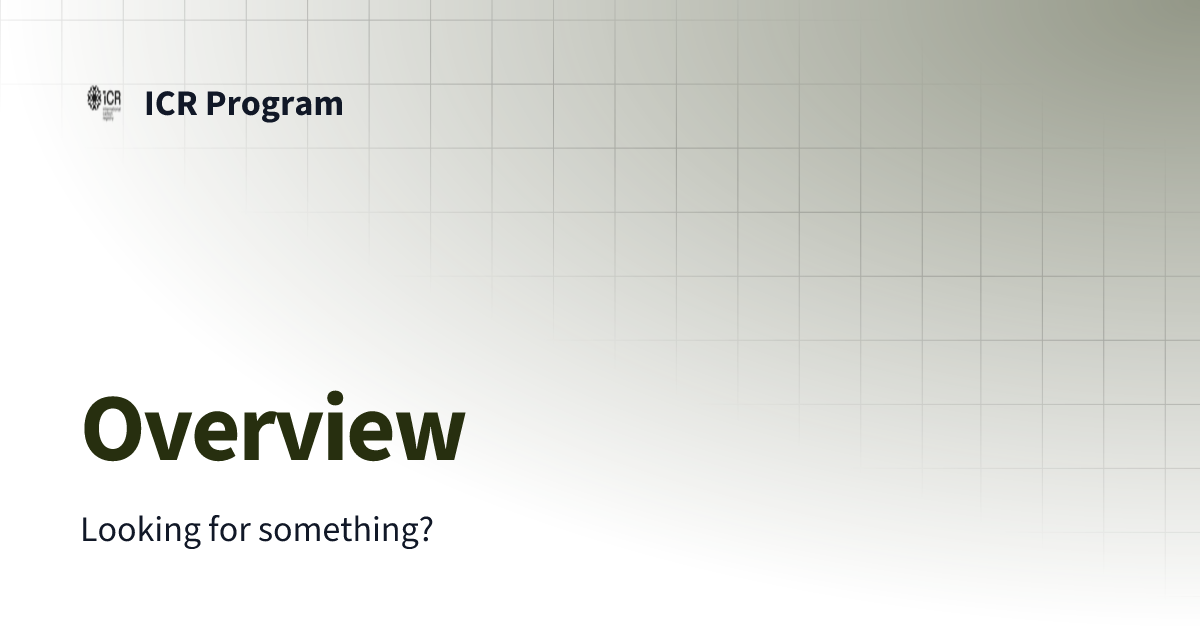 Overview | ICR Program