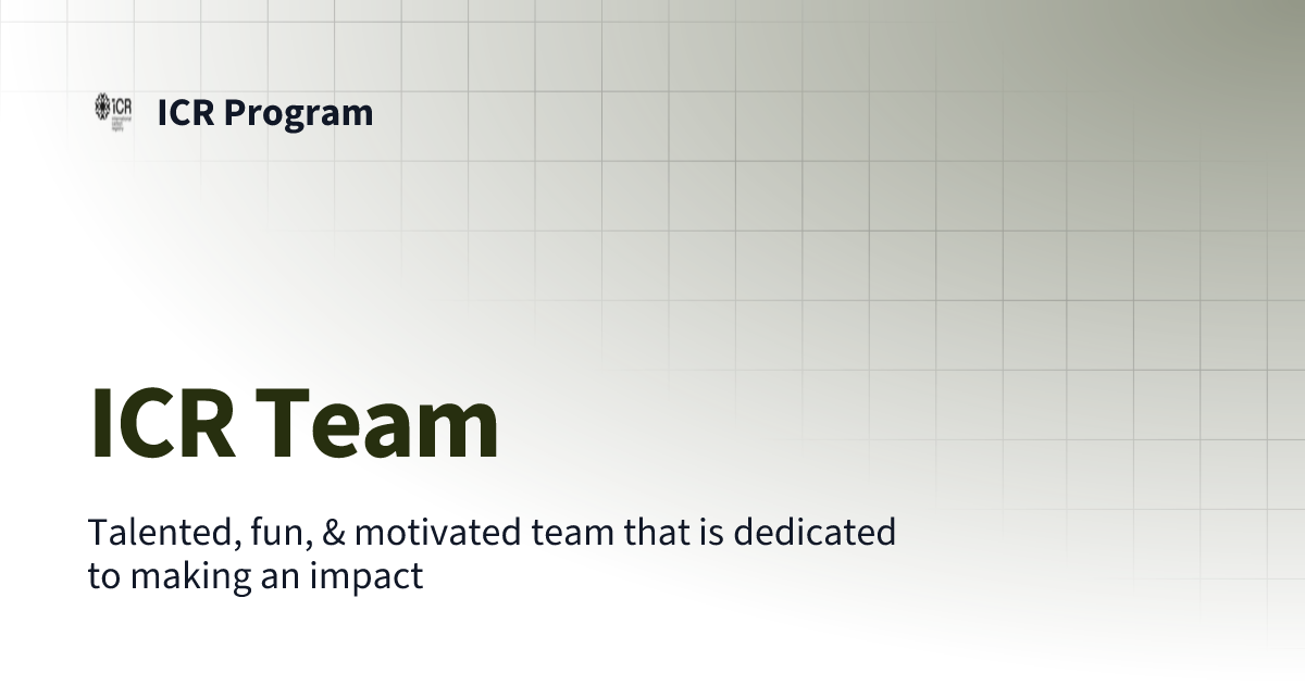 ICR Team | ICR Program