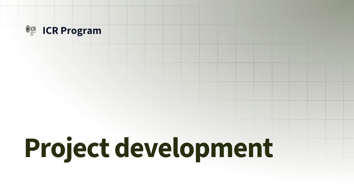 Project development | ICR Program