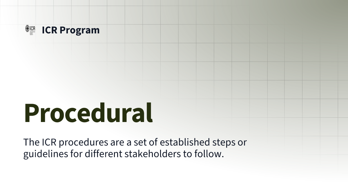 Procedural | ICR Program